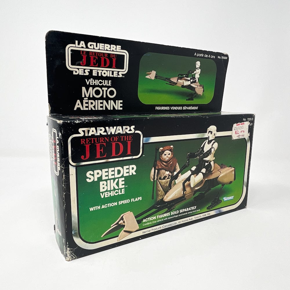 Vintage Speeder Bike Complete in Canadian Box Star Wars Kenner For Sale – 4th Moon Toys