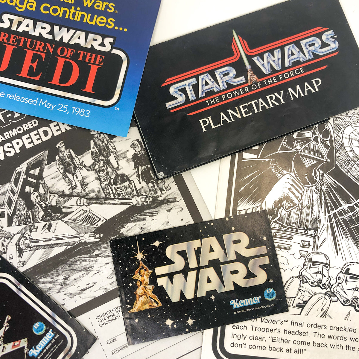Vintage Kenner Star Wars Instructions, Catalogs, Inserts and Paper ...