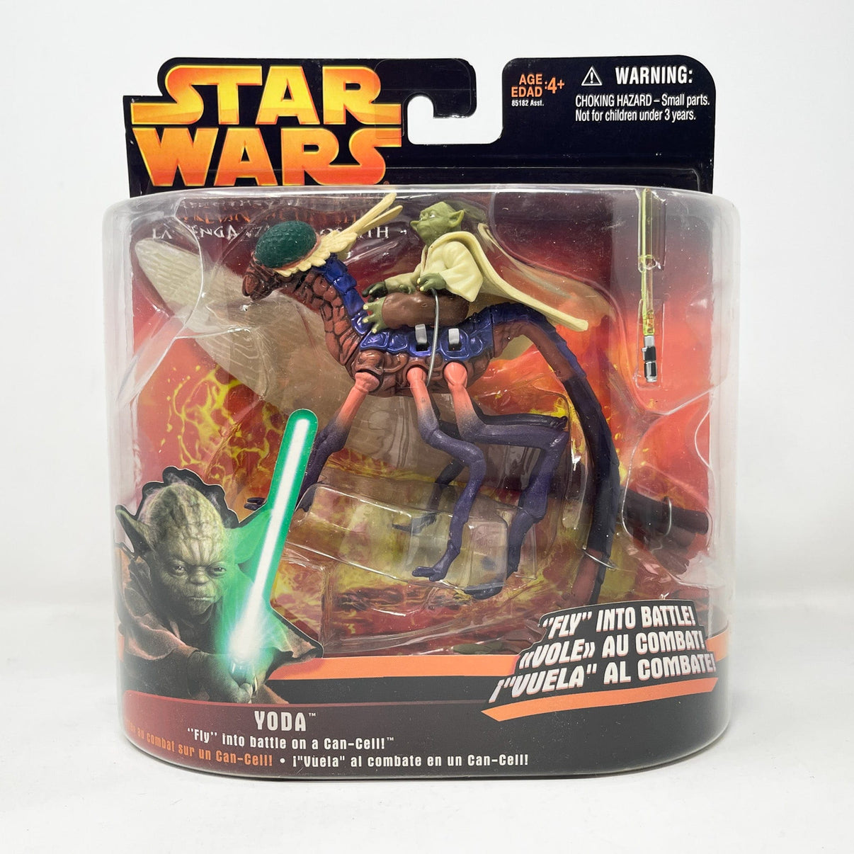 Star Wars Yoda Fly Into Battle Deluxe Figure - Hasbro ROTS 2005 3.75 ...