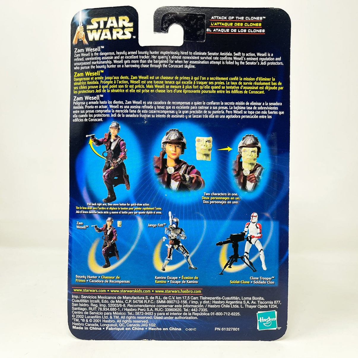 Star Wars Zam Wesell (Bounty Hunter) - Hasbro SAGA Series 3.75" Action ...