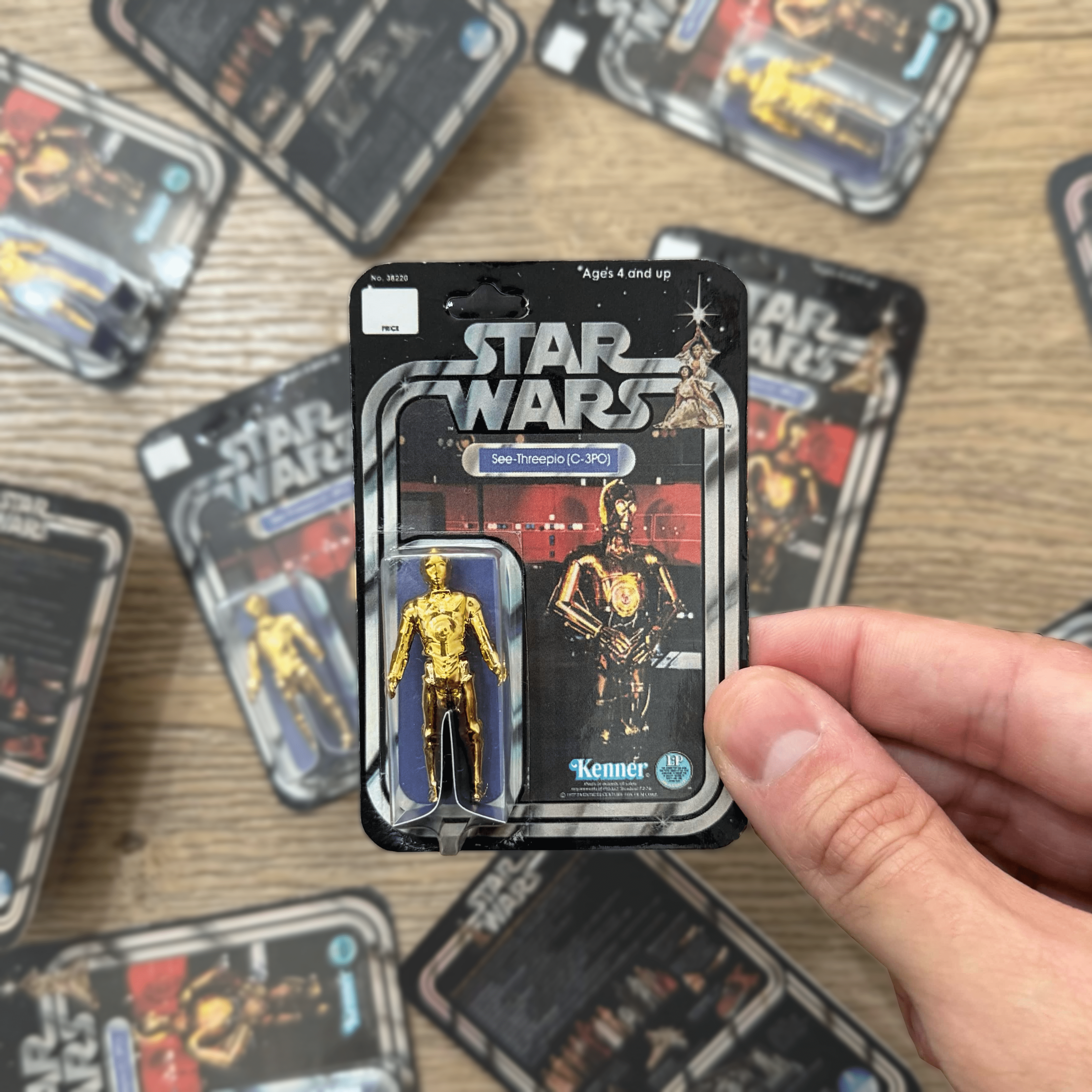 Micro Vintage C-3PO Carded Figure - Hand Painted Star Wars – 4th Moon Toys