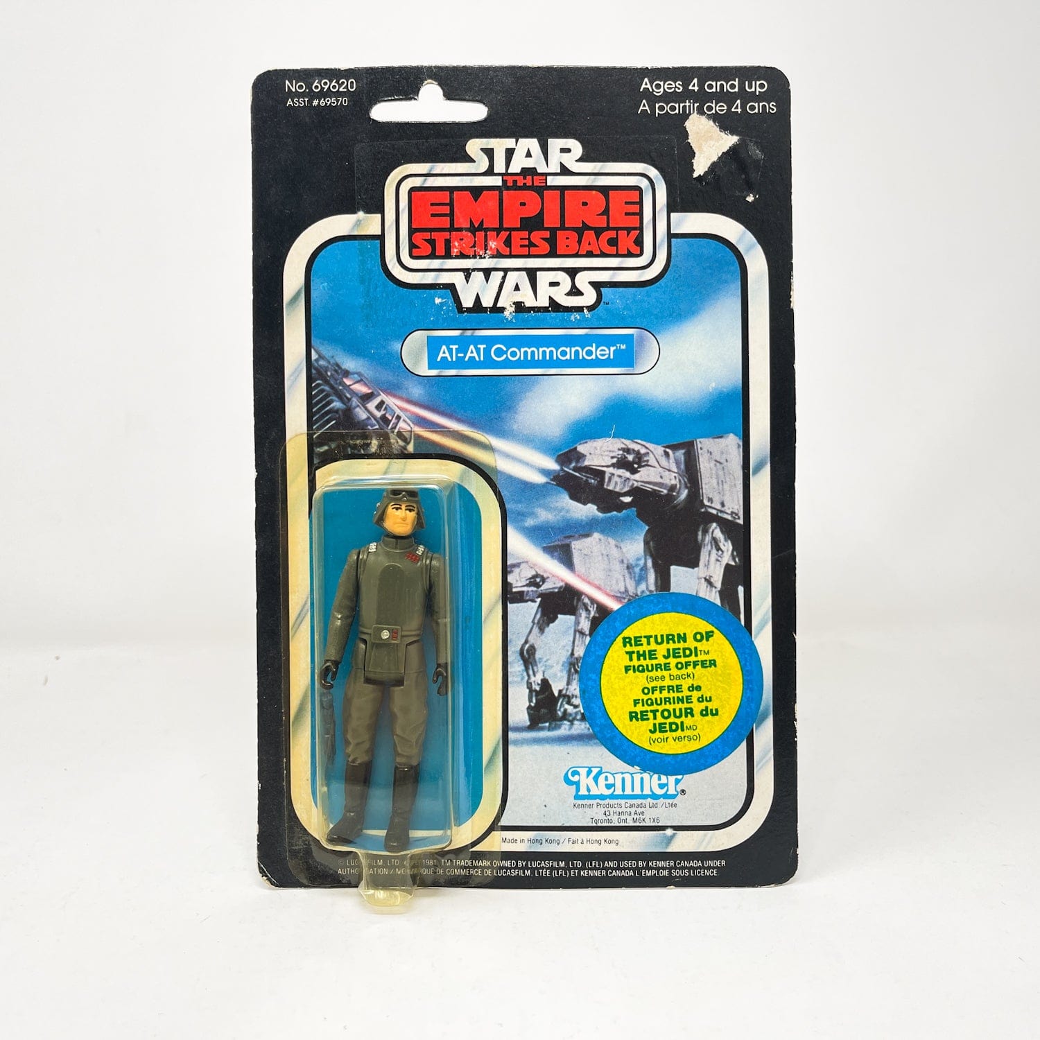 AT-AT Commander ESB 45A Canadian back MOC Vintage Star Wars - Kenner ...