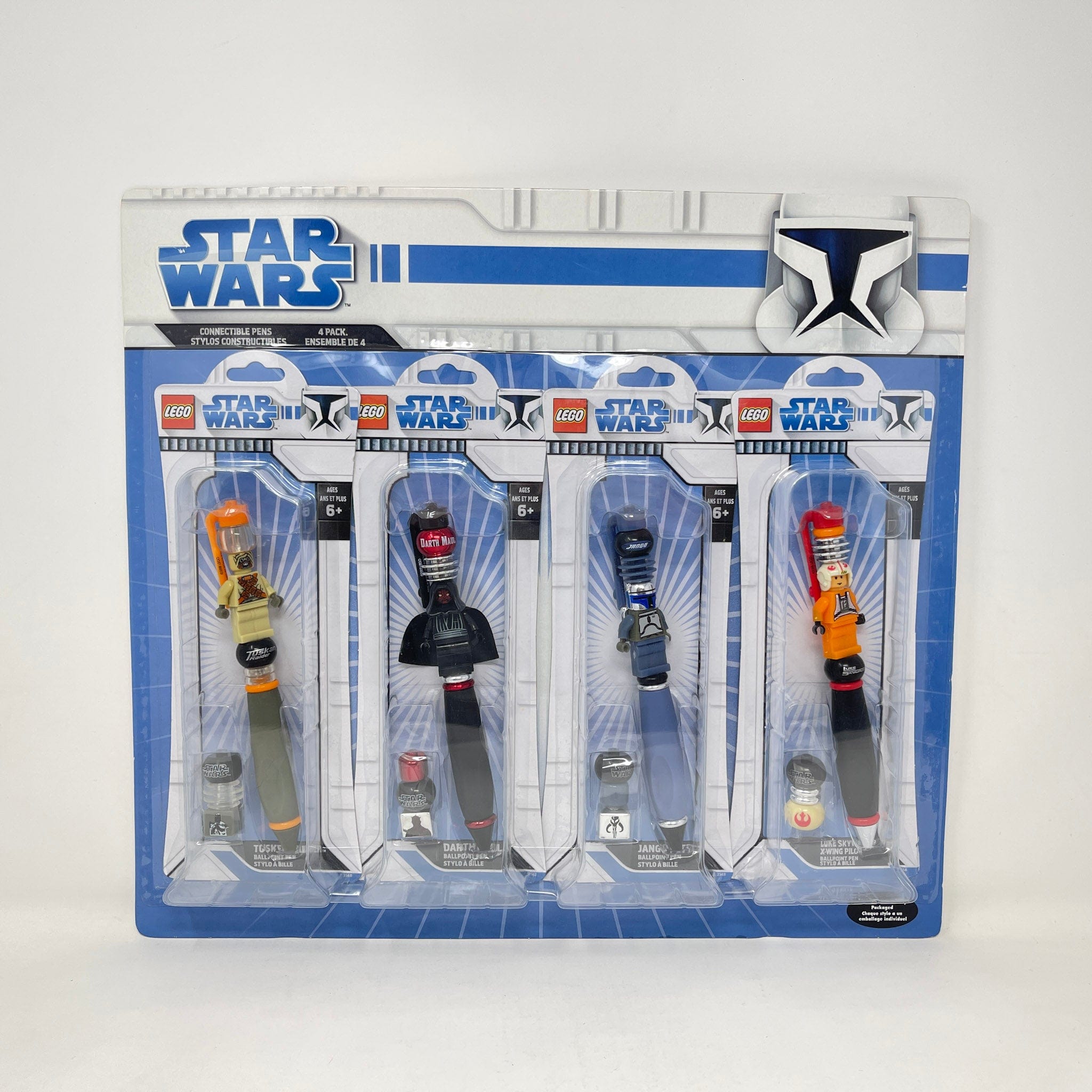 LEGO Star Wars Pen 4-Pack (2008) Tusken Raider / Darth Maul / Jango Fe ...