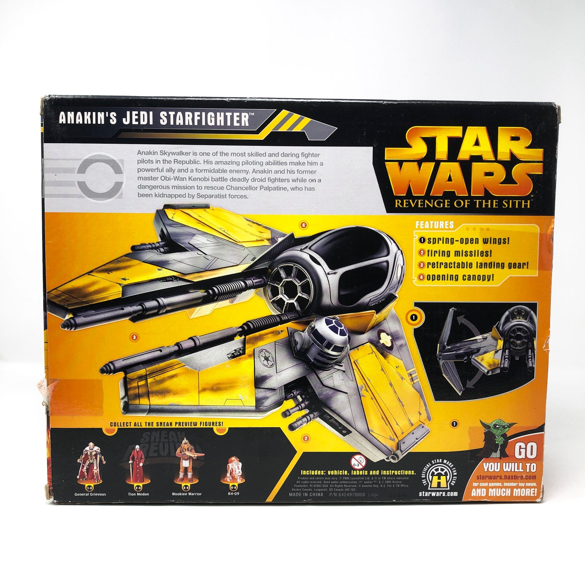Anakin Skywalker ROTS Jedi Starfighter - 2006 Hasbro Star Wars Saga ...