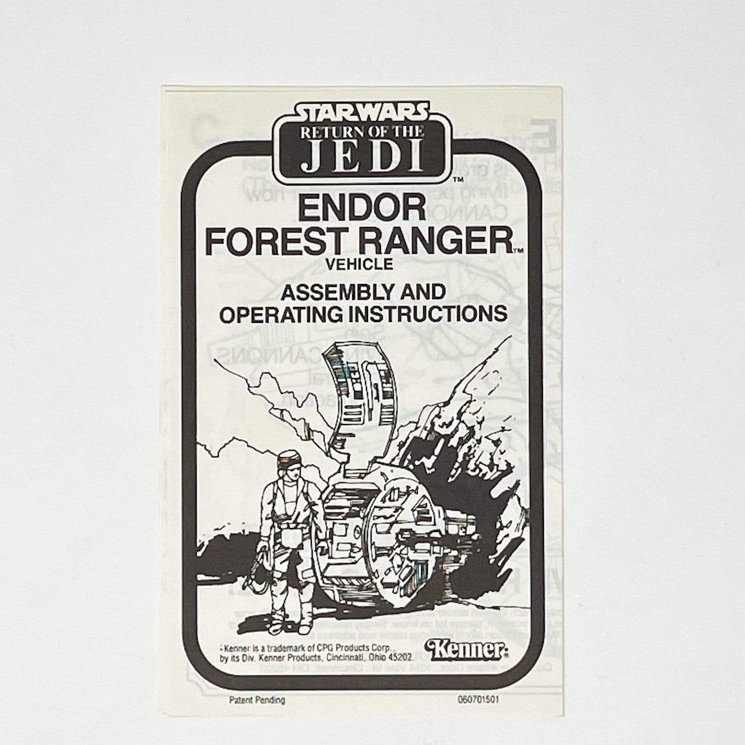 ROTJ Endor Forest Ranger Mini-Rig Instructions Kenner Star Wars Manual ...