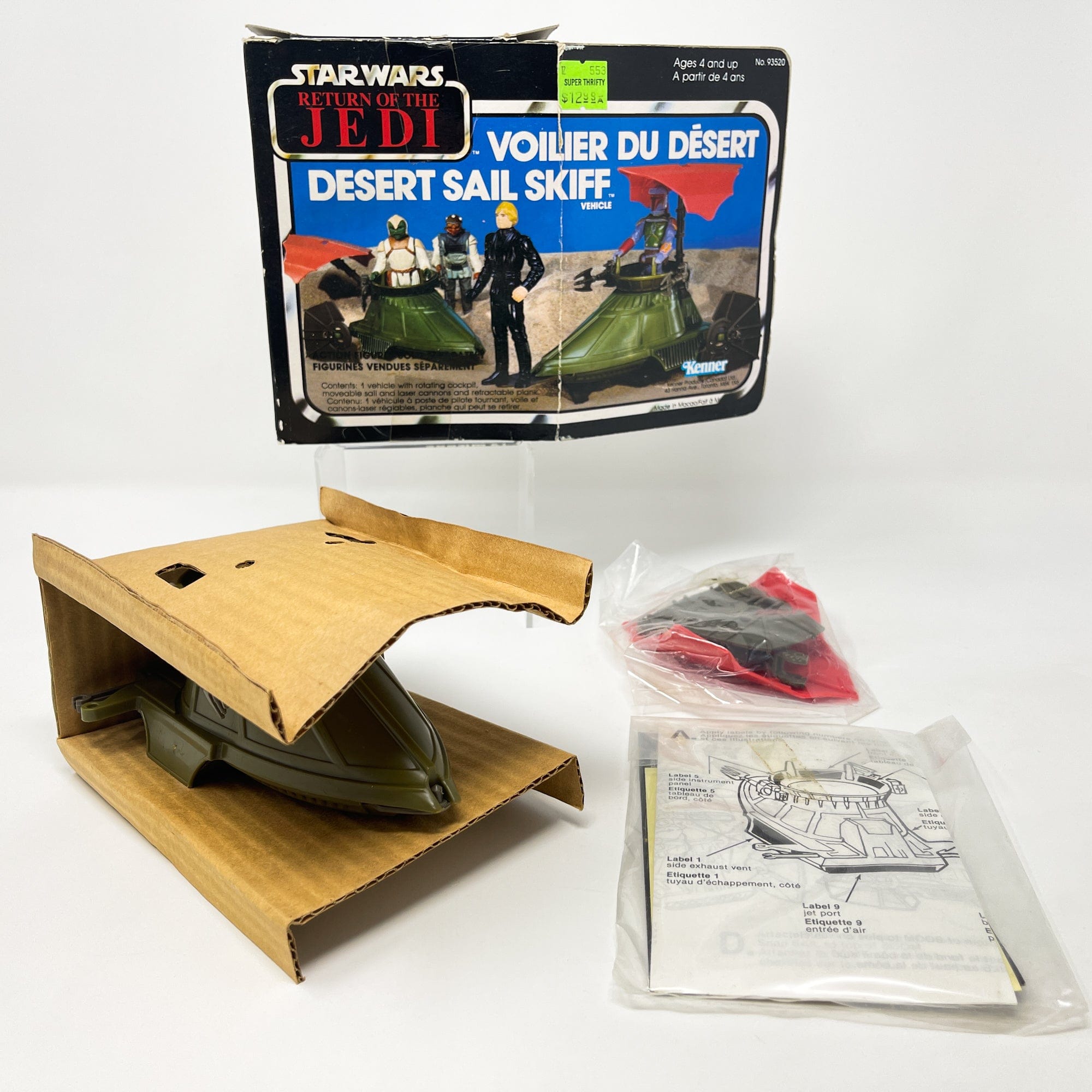 Vintage Star Wars Mini-Rig Desert Sail Skiff GDE Box – 4th Moon Toys